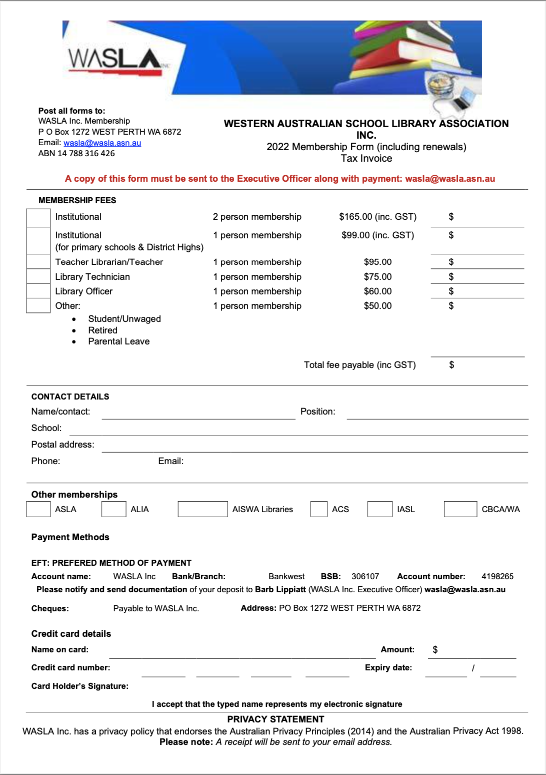 Become a WASLA Member - WASLA